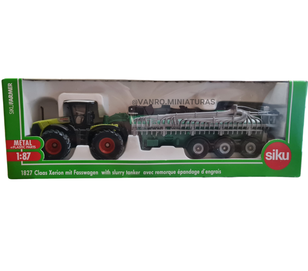 Tractor Claas Xerion 5000 con cisterna de vacío – Siku – VANRO MINIATURAS